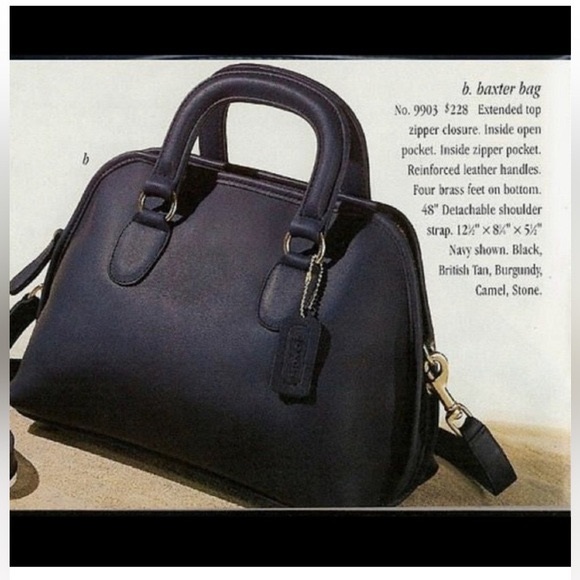 Coach | Bags | Vintage Coach Navy Blue Baxter 993 Doctors Bag | Poshmark